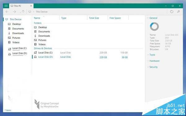 Win10红石RS2文件资源管理器概念图曝光 融入UWP元素 - 番茄系统家园